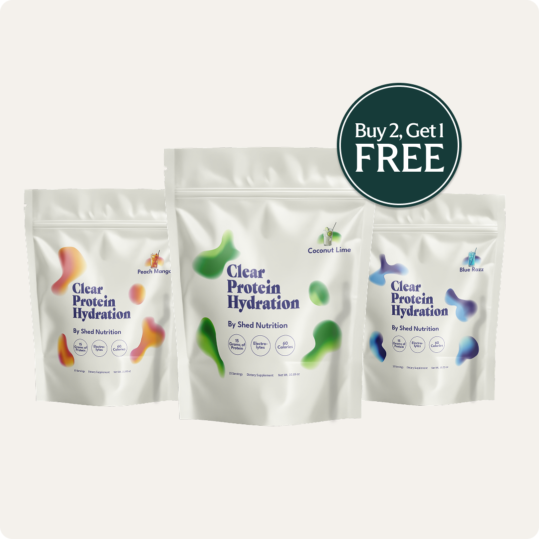 Clear Protein Hydration Bundle - Buy 2, Get 1 FREE! – ShedRx, LLC